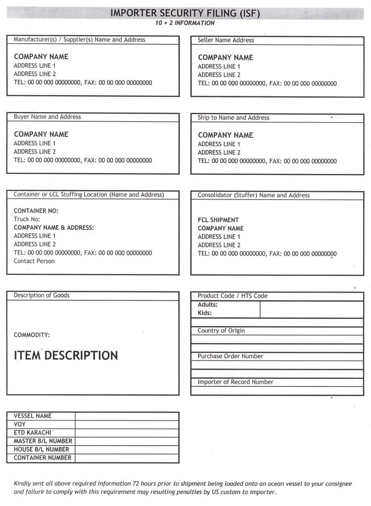ISF Form (Import Security Filling): Elements & Top Practices